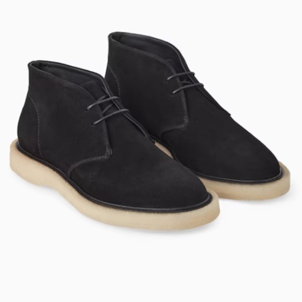 Cos Black Leather Desert Boots - Gem